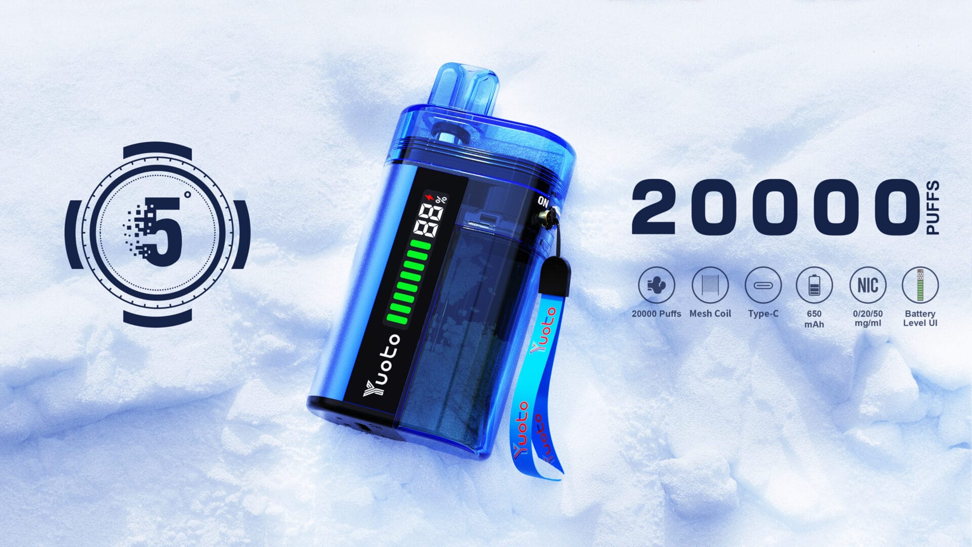 YUOTO 5° 20000 Puffs - Yuoto Vape Wholesale